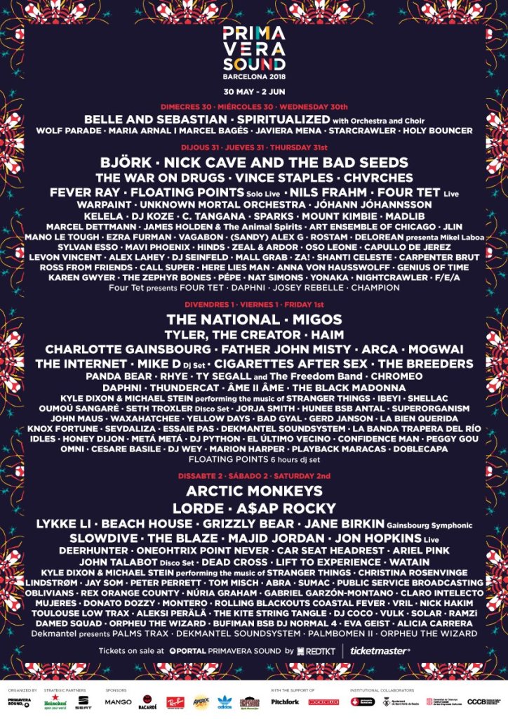 Primavera Sound reveal their 2018 lineup – Fruit and Grooves Collective