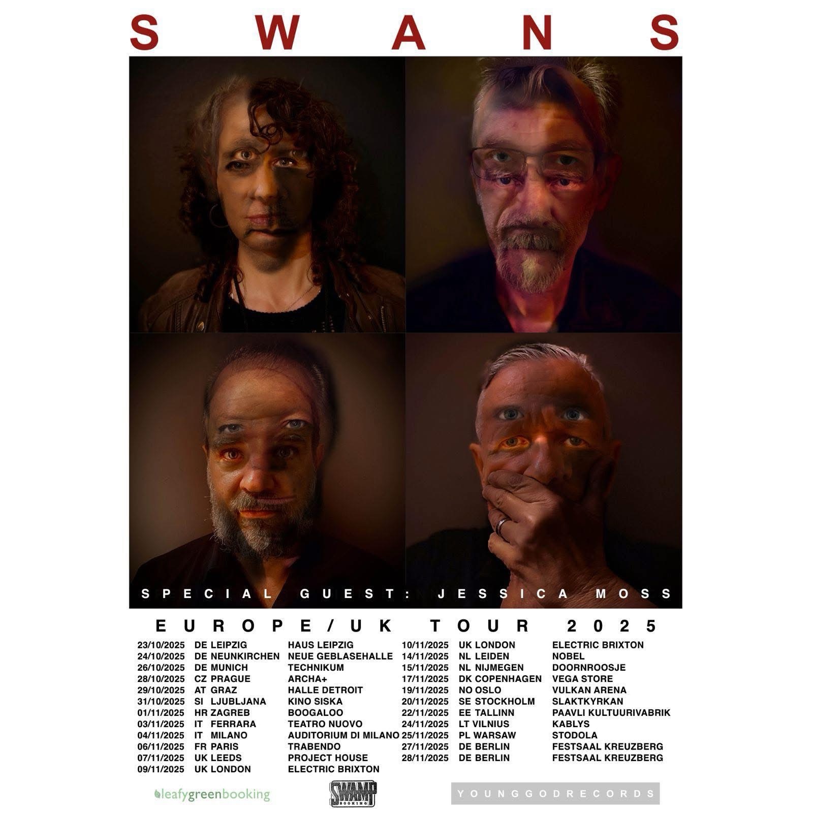 Swans announce 2025 European tour – Fruit and Grooves Collective